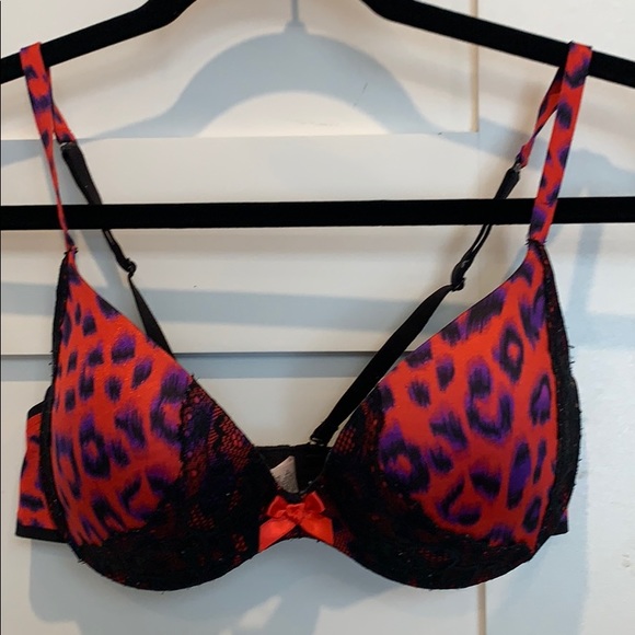 La SENZA | Intimates & Sleepwear | La Senza Padded Pushup Red Leopard ...